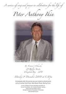 In Loving Memory of Peter Ikin